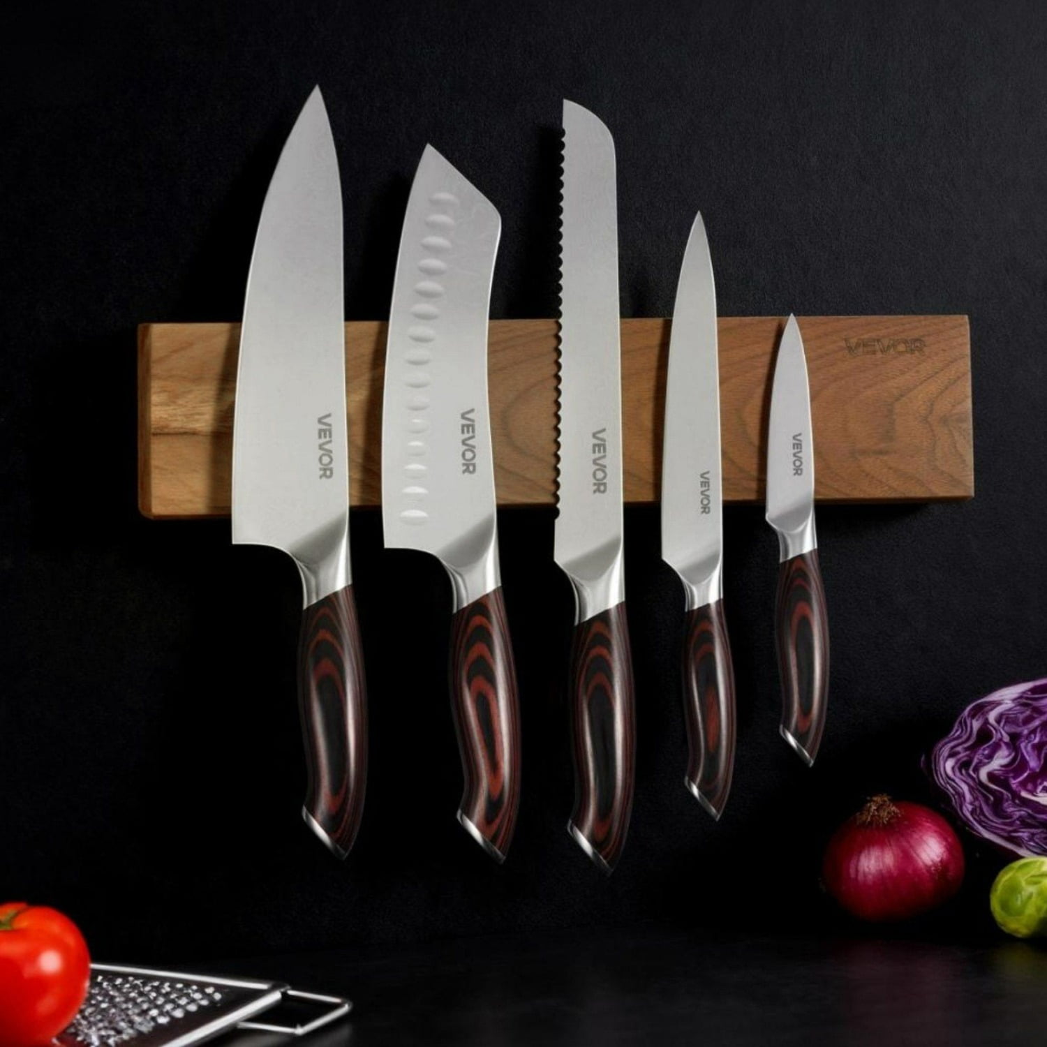 6 Piece Professional Kitchen Cutlery Set High Carbon Stainless Steel ...