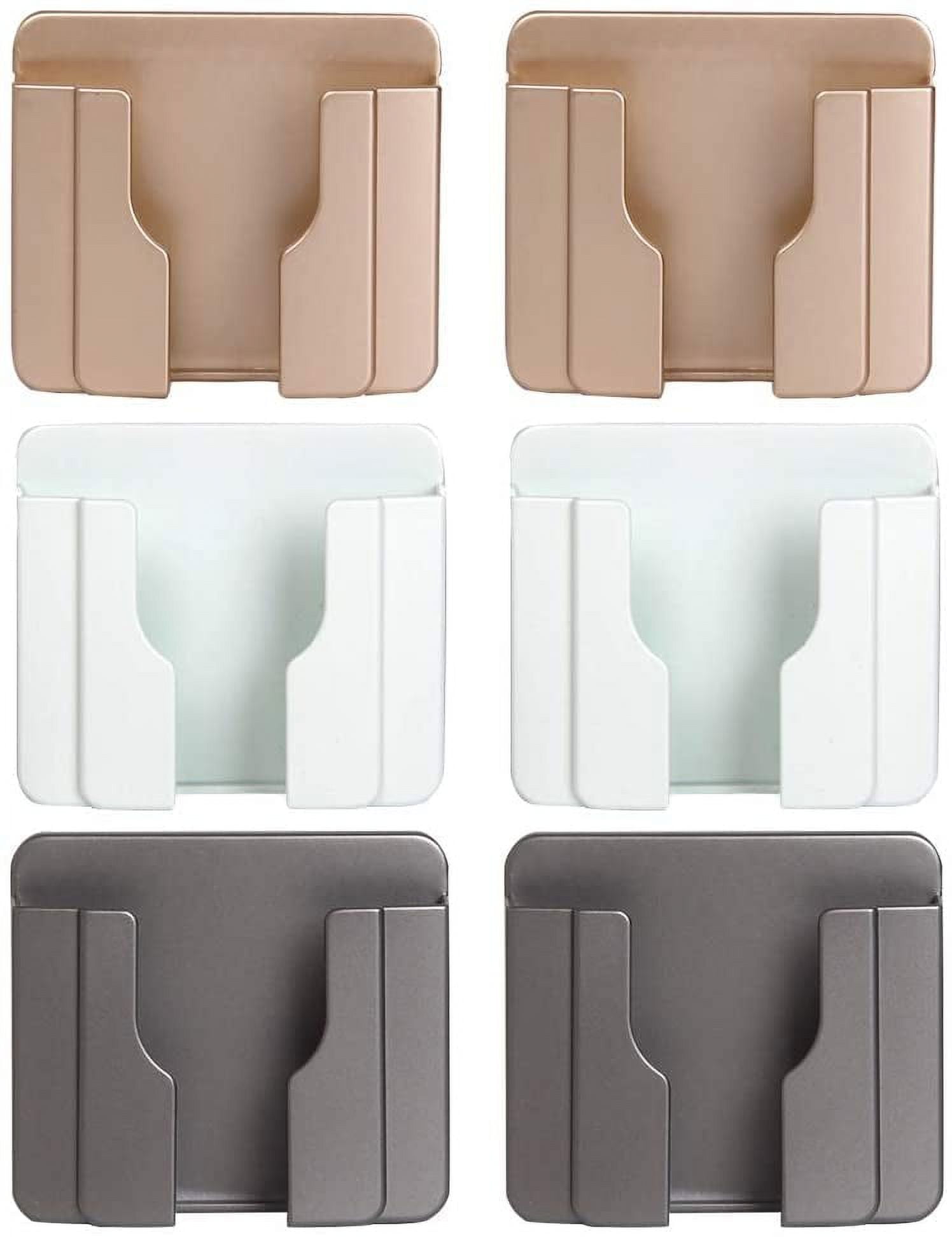 6-Piece Remote Control Adhesive Storage Box, Non-Destructive Wall ...