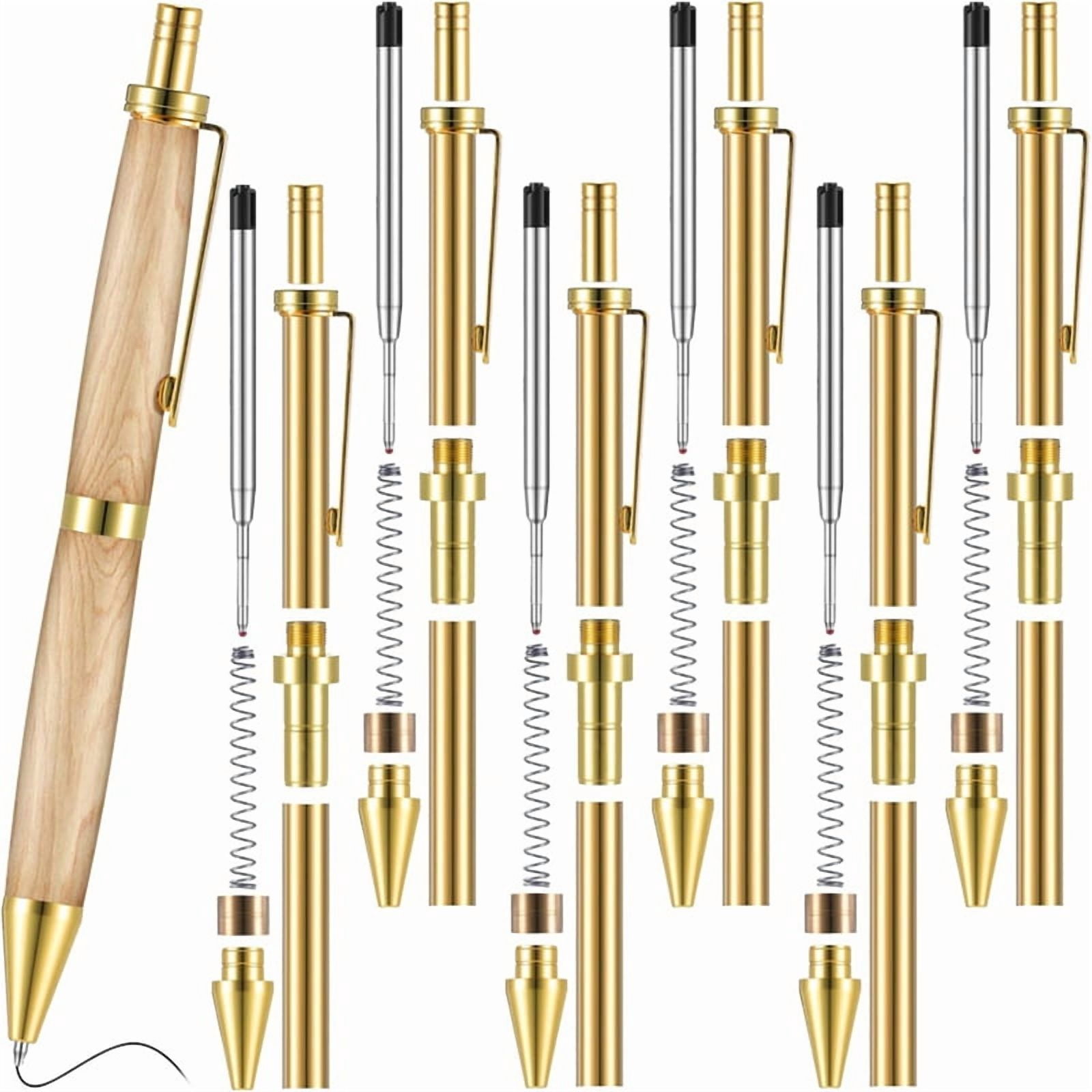 6 Piece Retractable Pen Kit for Wood Turning 8mm Click Pen Kit with ...