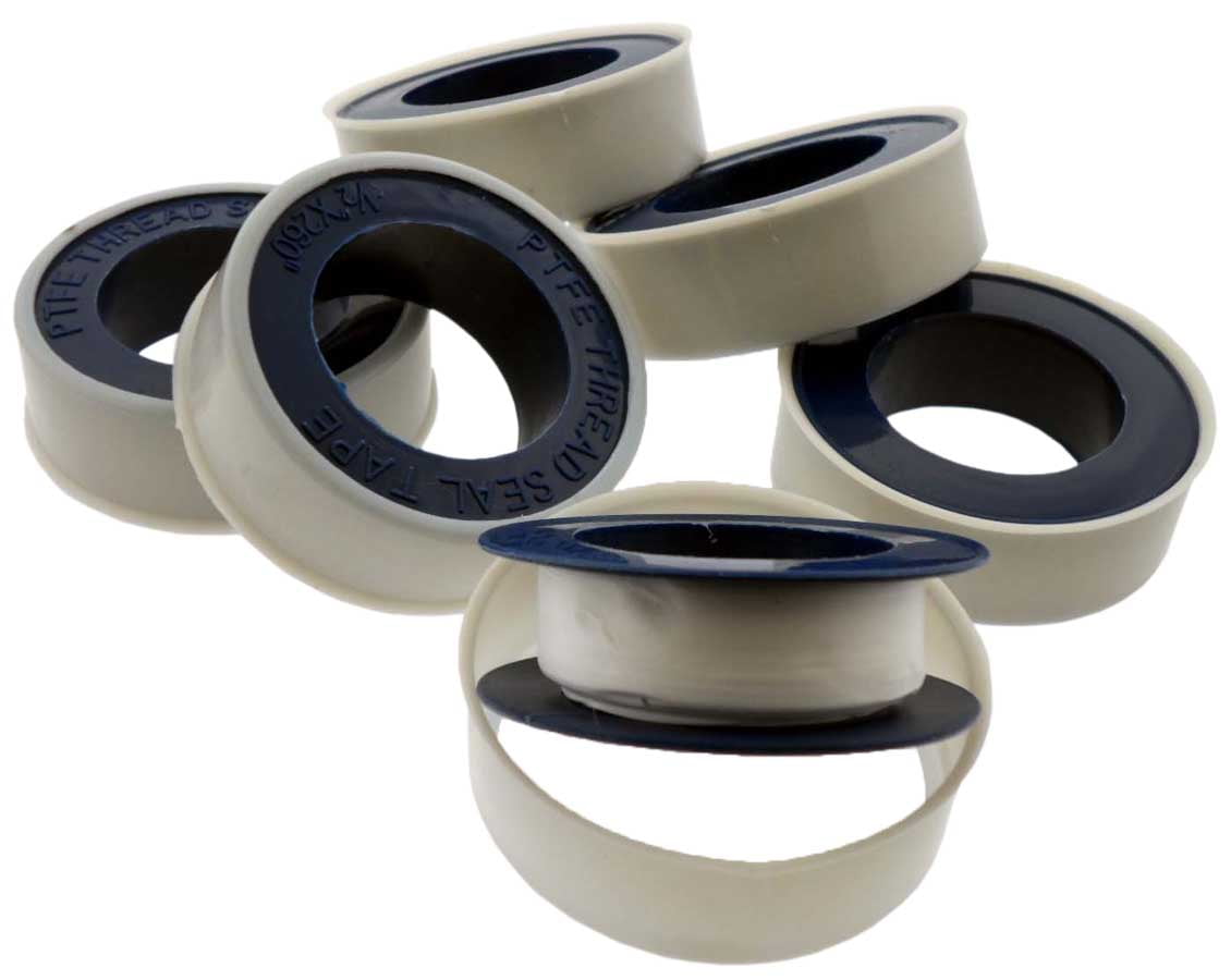Hawk Tape Rolls of Plumber's Teflon Duct Tapes, 1/2",6 Pieces - Walmart.com