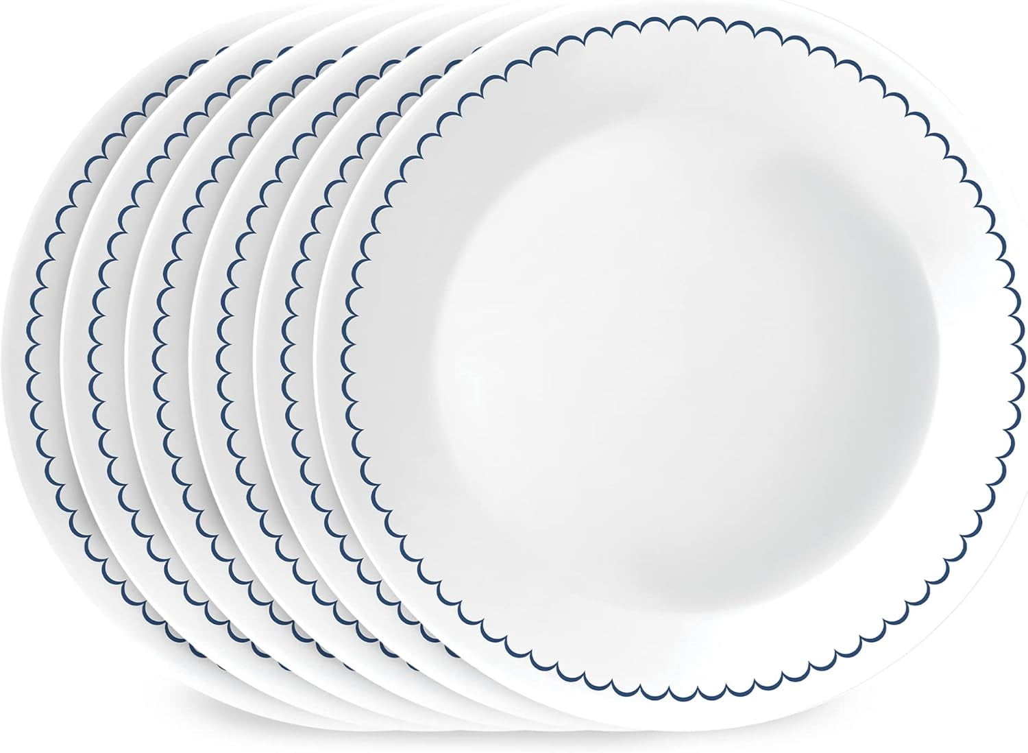 6-Piece Salad Plate Set, Triple-Ply Glass, Shatterproof, 8-1/2 ...