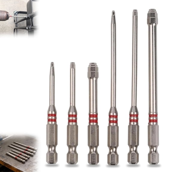 6-Piece Screwdriver Bit Set, Featuring Magnetic Hexagonal Shanks and a ...