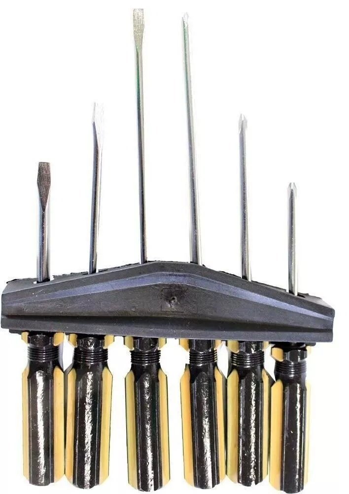 6-Piece Screwdriver Set With Plastic Wall Rack - PS-33000-86 - Walmart.com