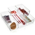 6 Piece Clear Plastic Drawer Organizers, Acrylic Storage Bins in 3 ...