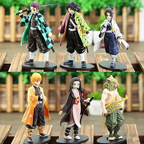 6 Piece Set of Demon Slayer Figures, 6.3 Inch Demon Slayer Toy. Demon ...