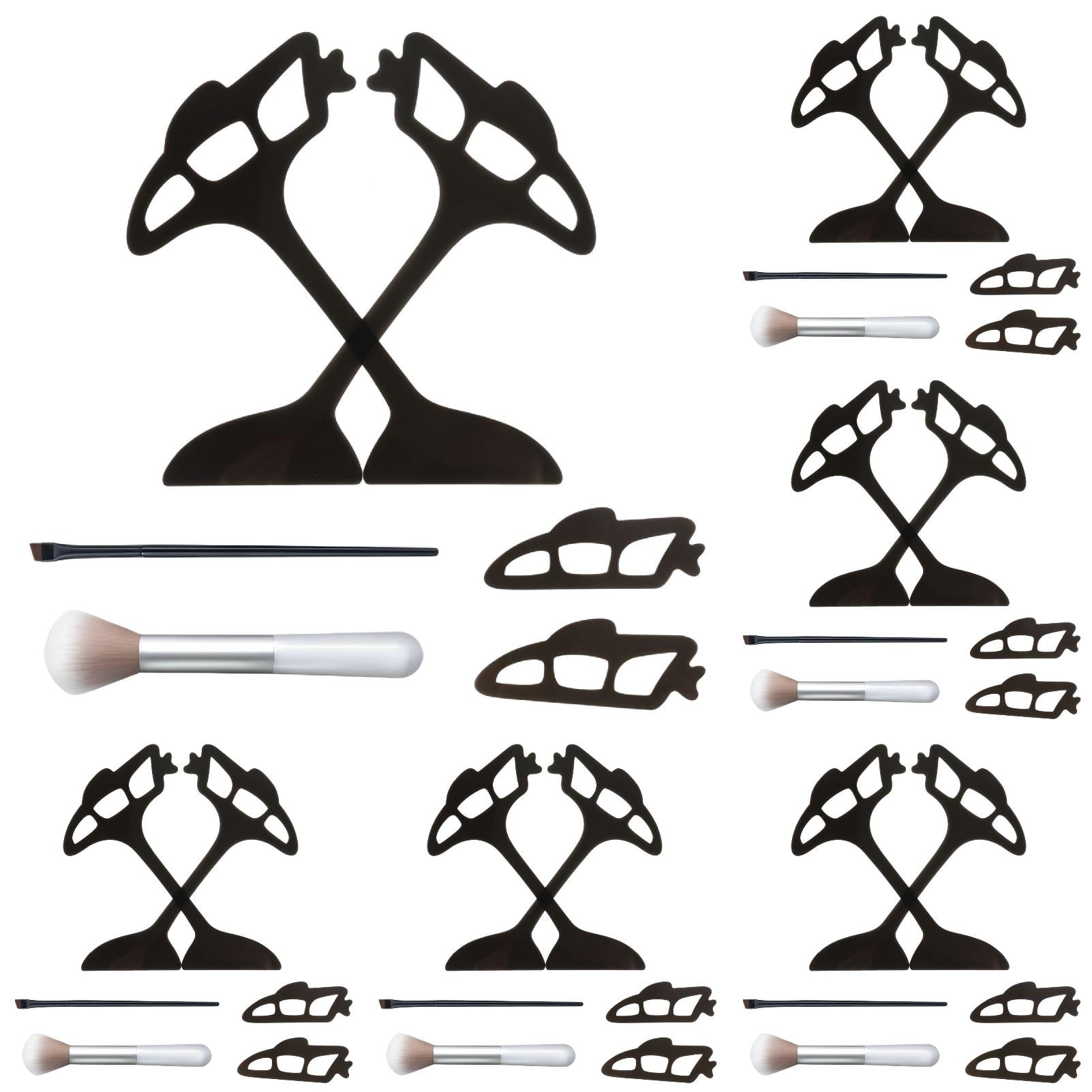 6 Piece/Set Eyeshadow Tool Fish Eye Makeup Tool Kit with Reusable Stencils Brushes Silicone ...