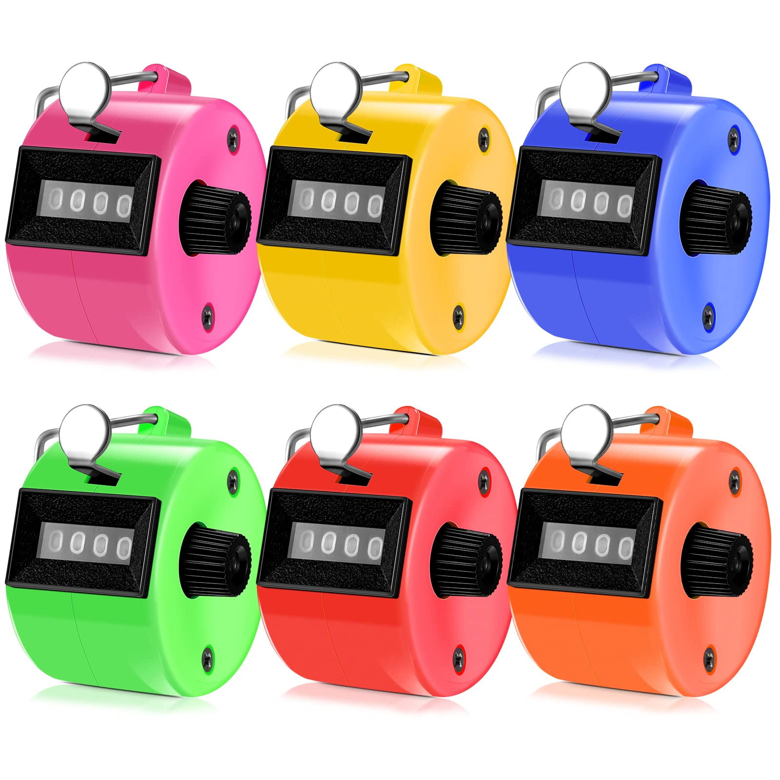6 Piece Set Hand Tally Clicker Counter 4 Digit, Mechanical Palm Counter ...