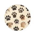 6-Piece Set Of Round Coasters Water-Resistant Leather Double-Sided Non ...