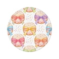6-Piece Set Of Round Coasters Water-Resistant Leather Double-Sided Non ...