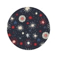 6-Piece Set Of Round Coasters Water-Resistant Leather Double-Sided Non ...