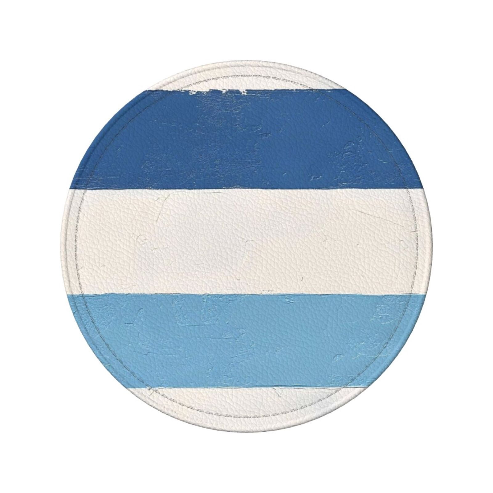 6-Piece Set Of Round Coasters Water-Resistant Leather Double-Sided Non ...