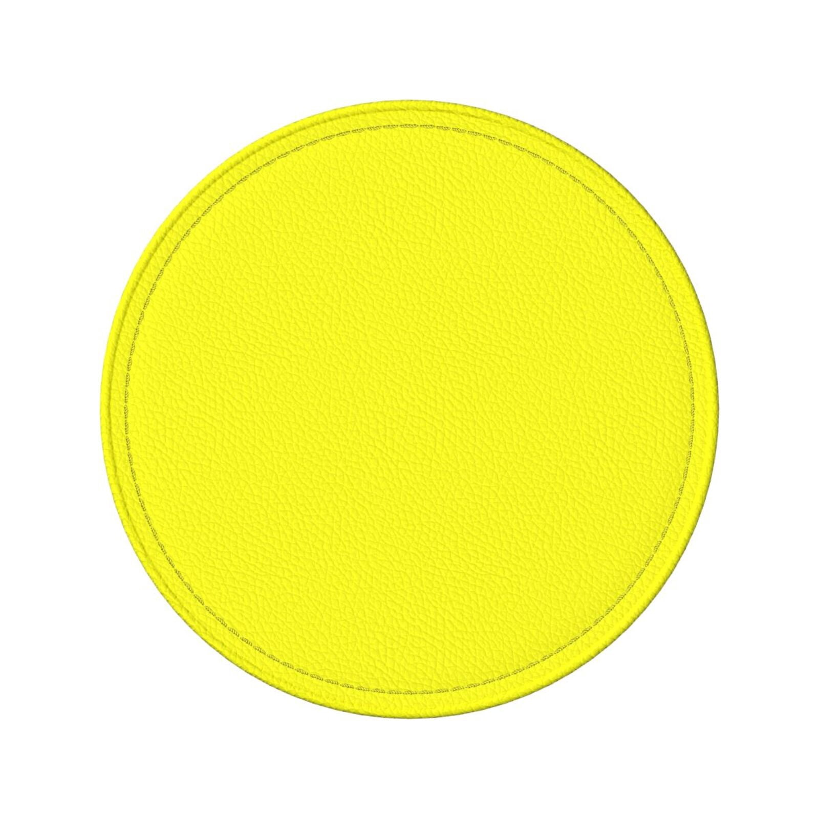 6-Piece Set Of Round Coasters Water-Resistant Leather Double-Sided Non ...