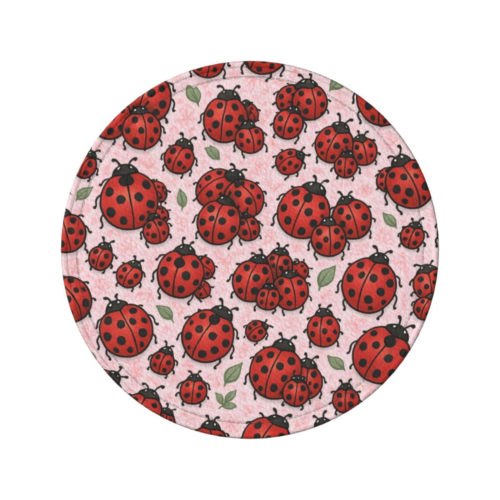 6-Piece Set Of Round Coasters Water-Resistant Leather Double-Sided Non ...