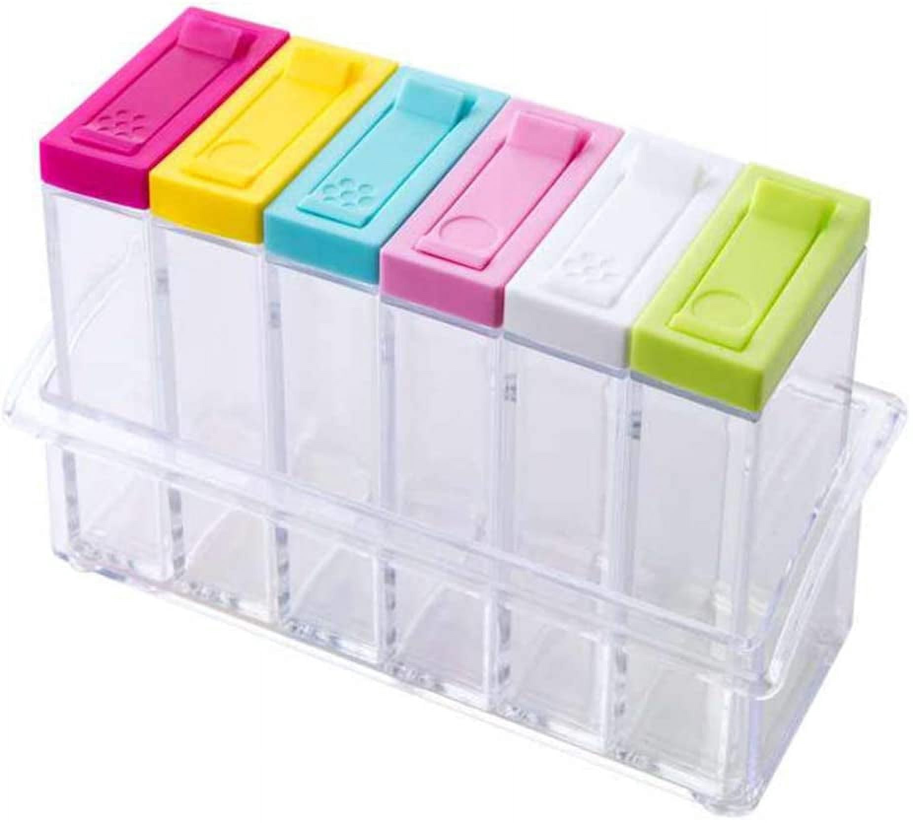 6 Piece/Set Spice Box, Kitchen Spice Bottles Storage Container with ...