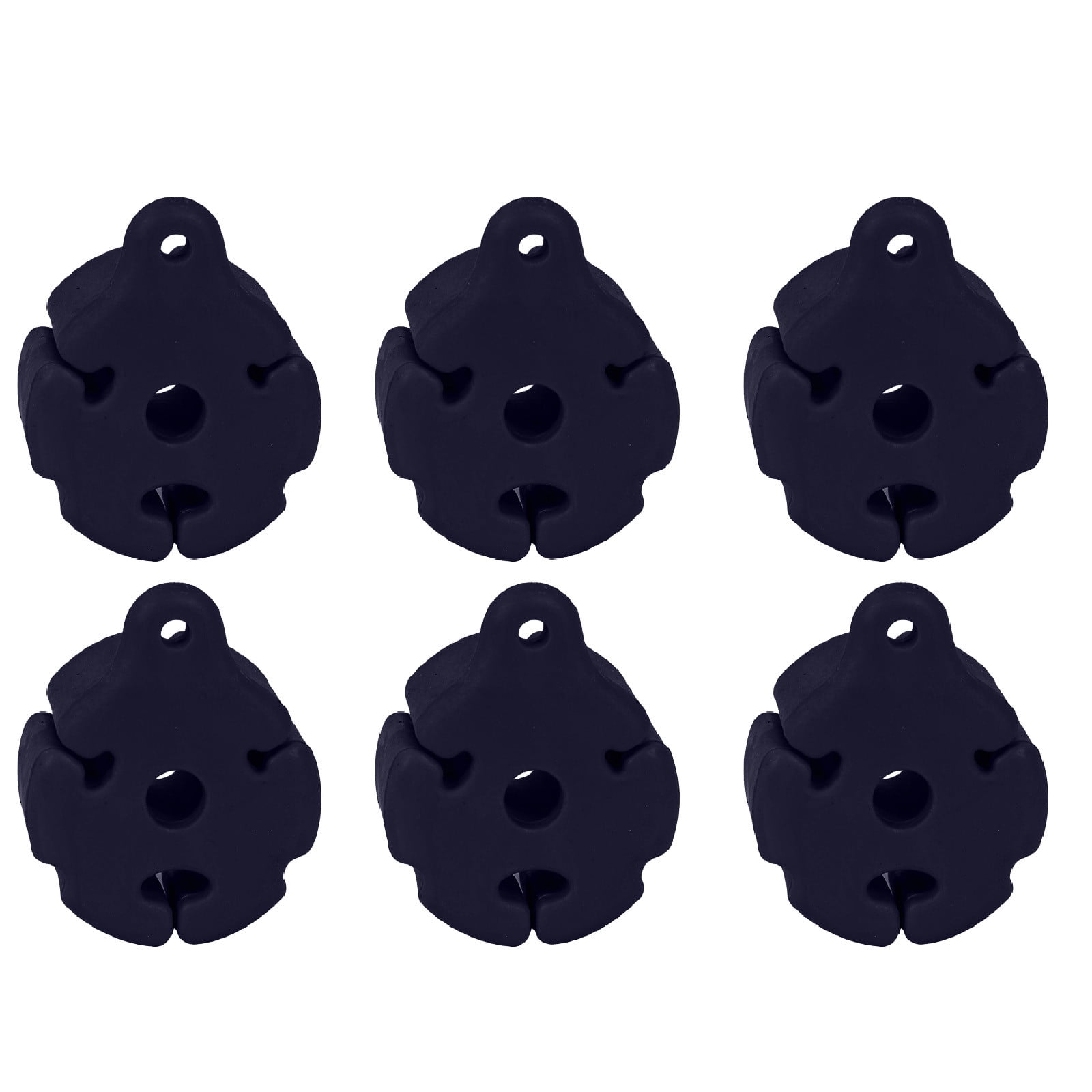 6-Piece Silicone Fishing Rod Holder Straps Portable Pole Retention ...