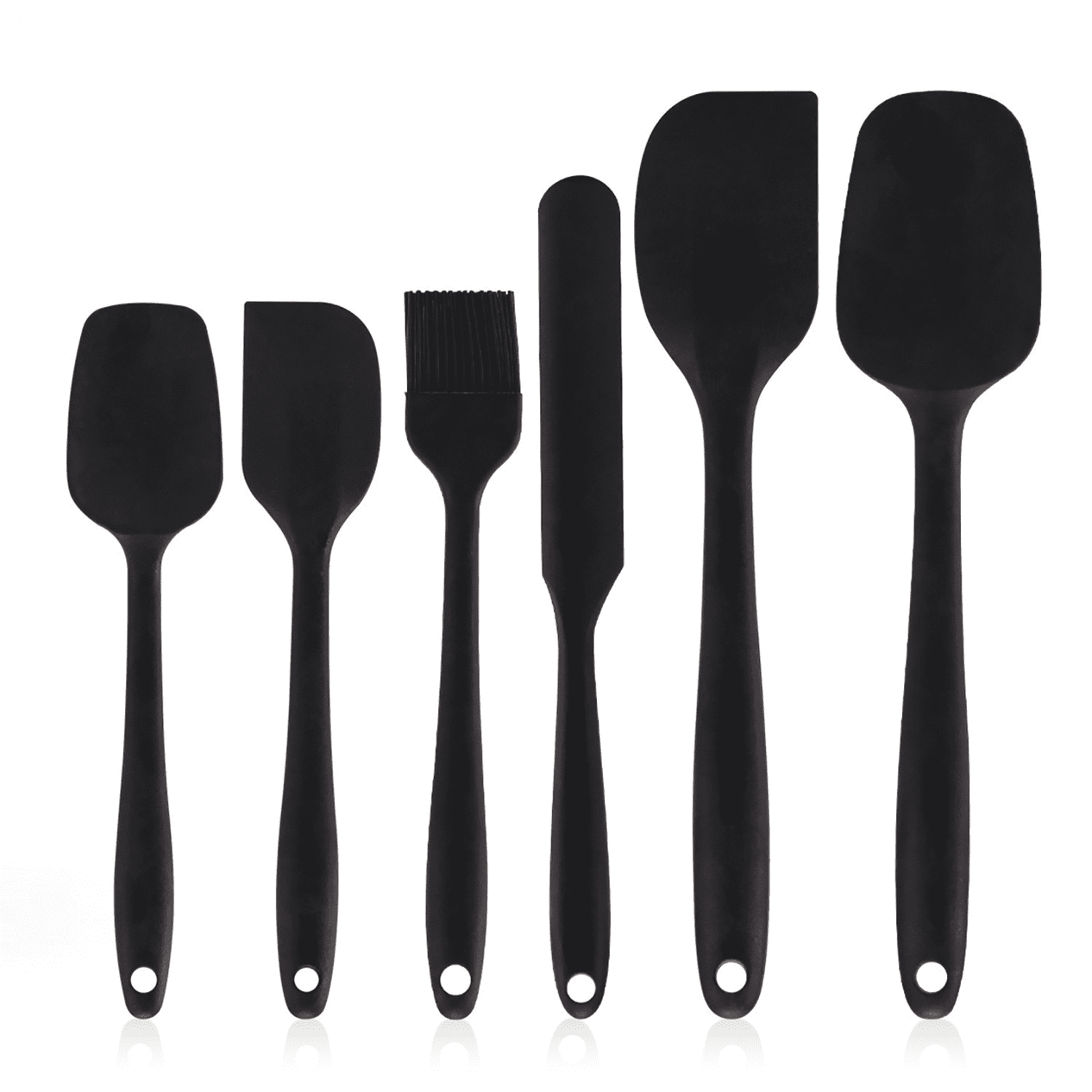 6-Piece Silicone Kitchen Utensil Set - Non-Stick Cooking Spatulas ...