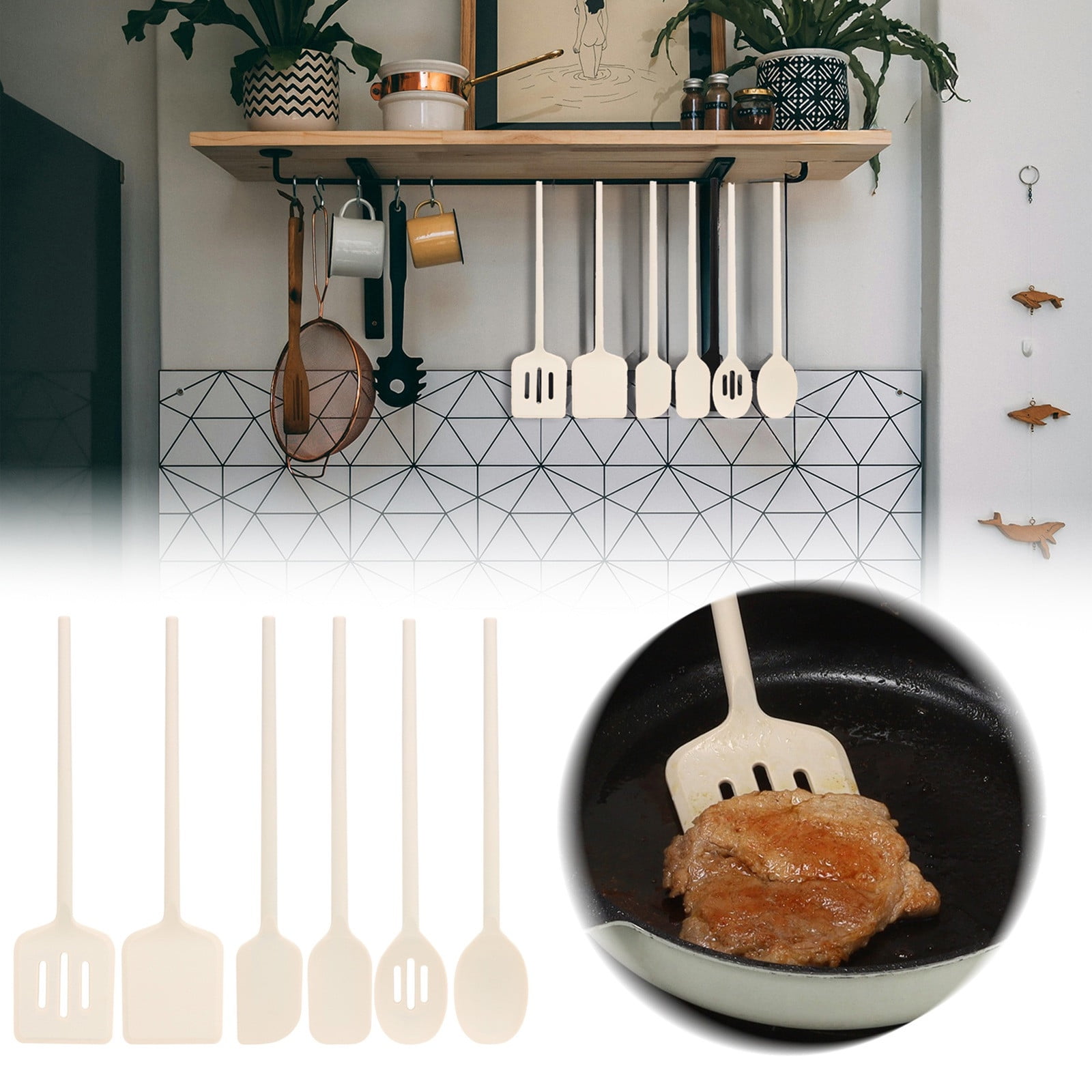 6-Piece Silicone Spatula Set - Heat Resistant & Nonstick Kitchen ...