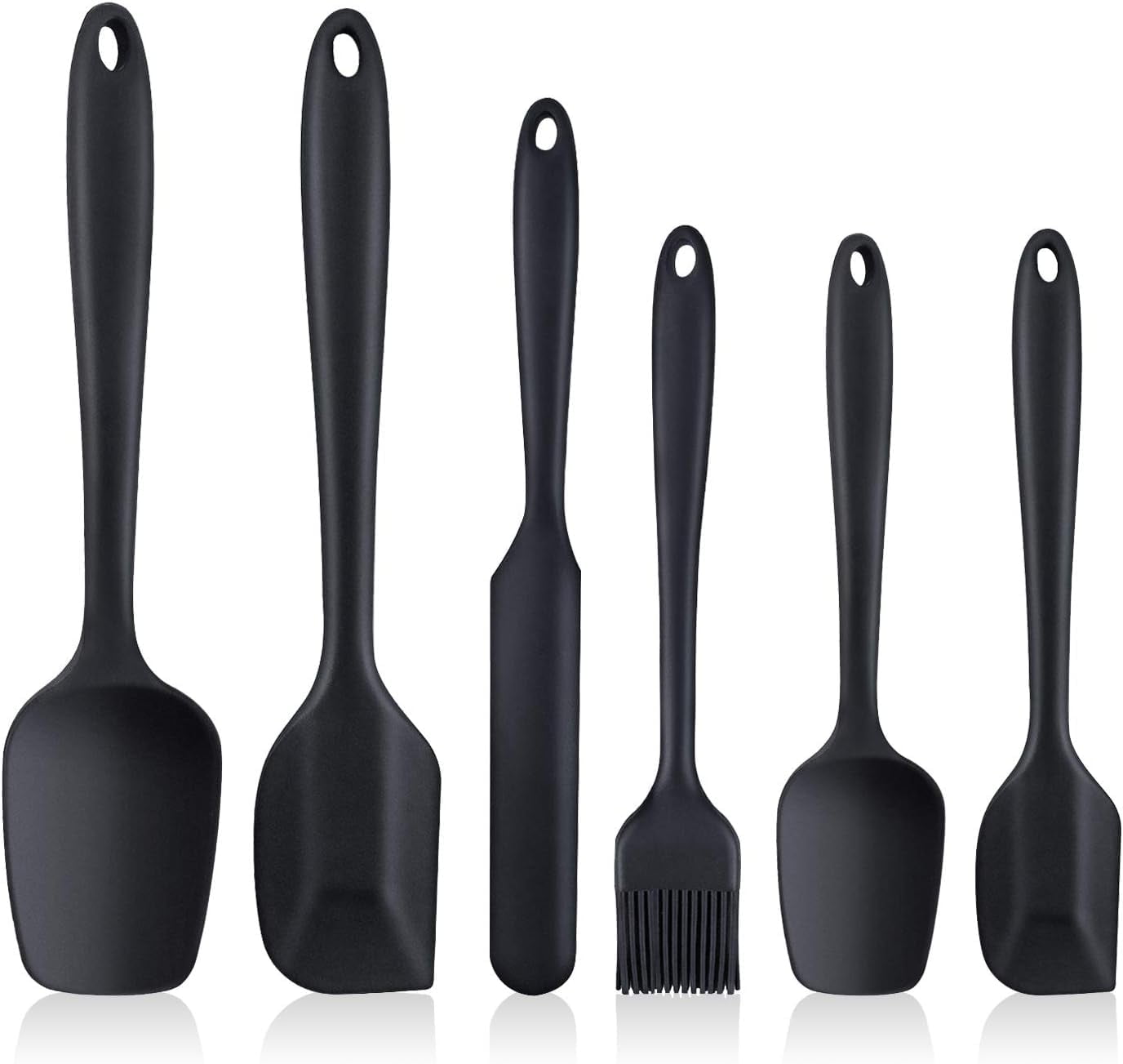6-Piece Silicone Spatula Set , Non-Stick Cooking & Baking Utensils with ...