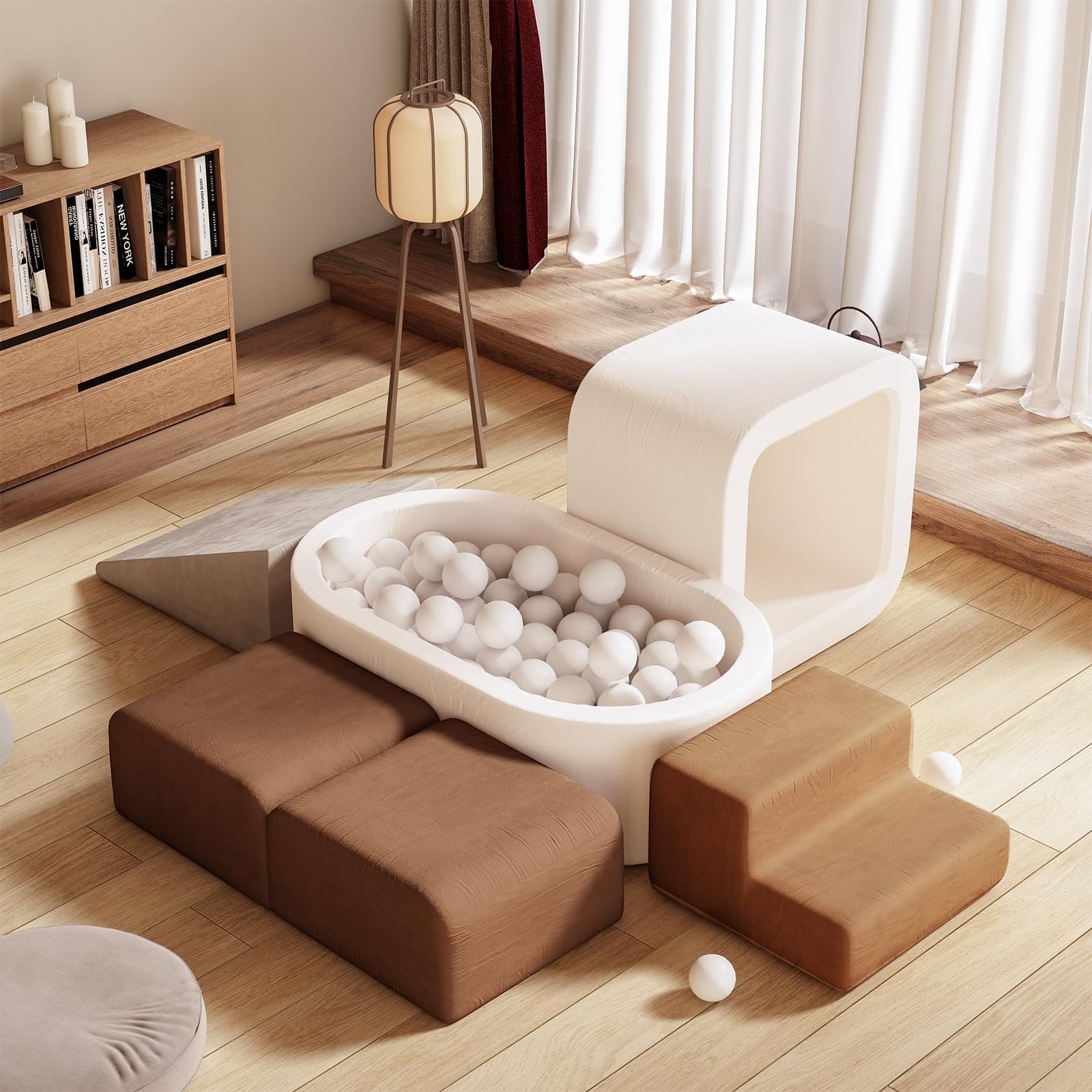 6-Piece Soft Foam Climbing Blocks Set for Kids, Educational Play Set ...