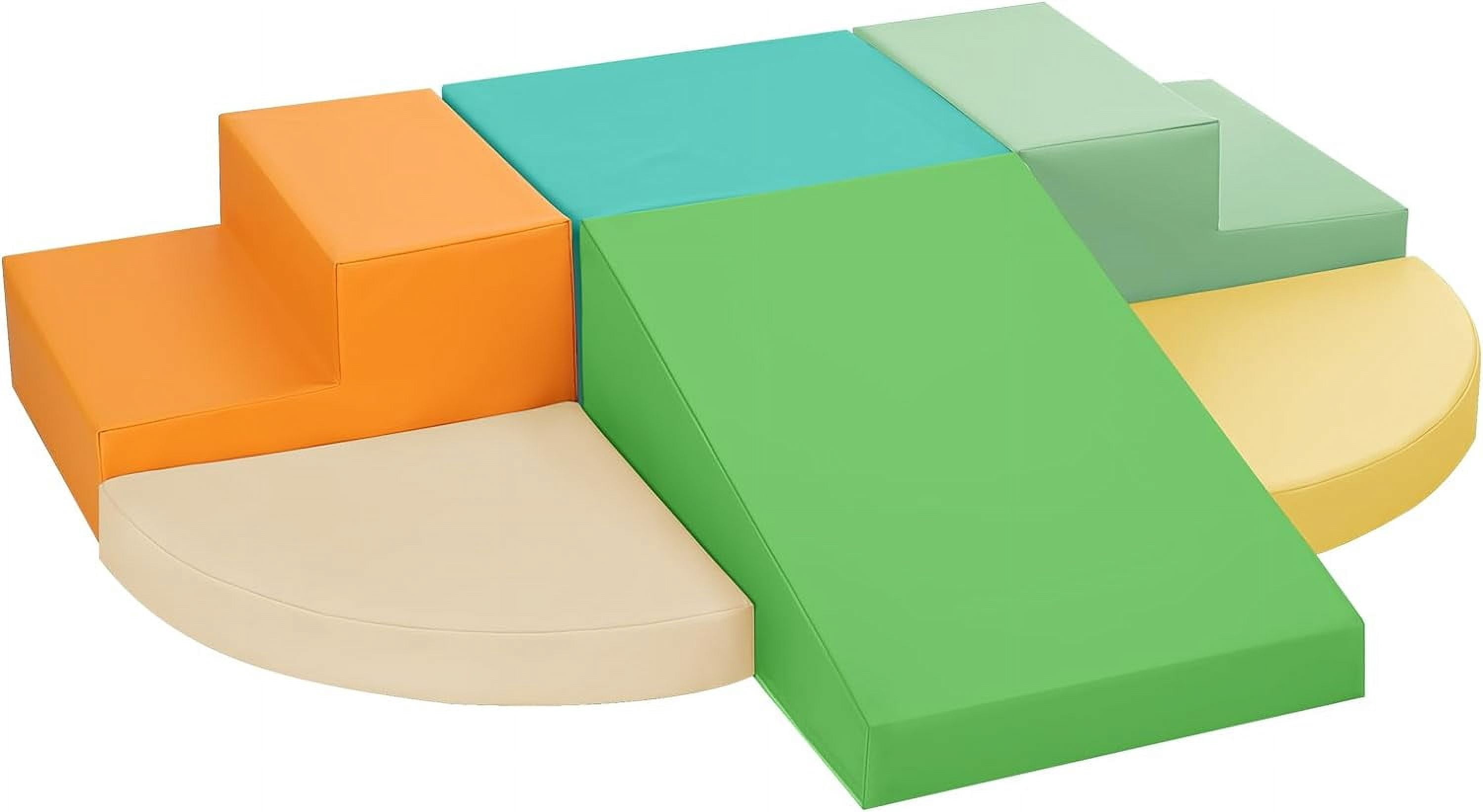 6-Piece Soft PU Leather Toddlers Climbing Toys, Baby Foam Climbing ...