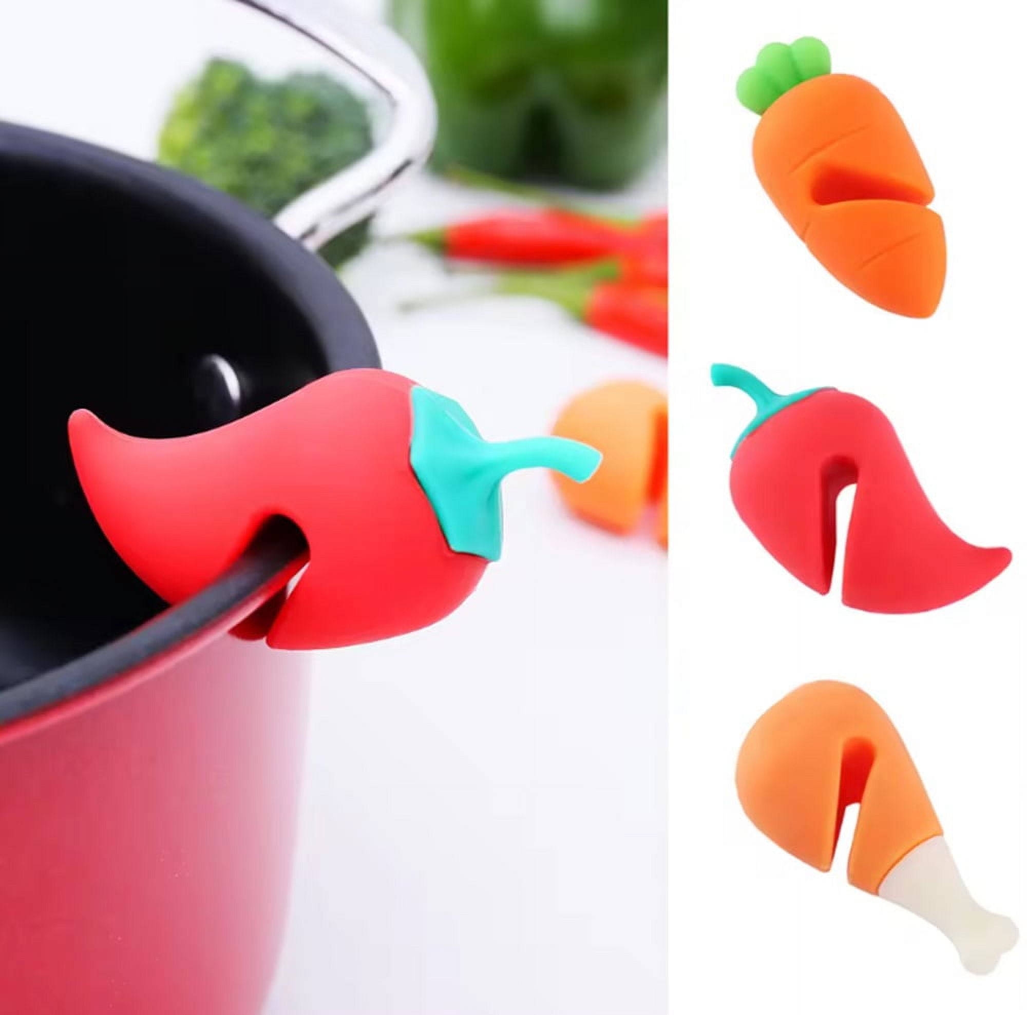 6-Piece Spill-Proof Silicone Lid Lifter Set – Anti-Overflow, Heat ...