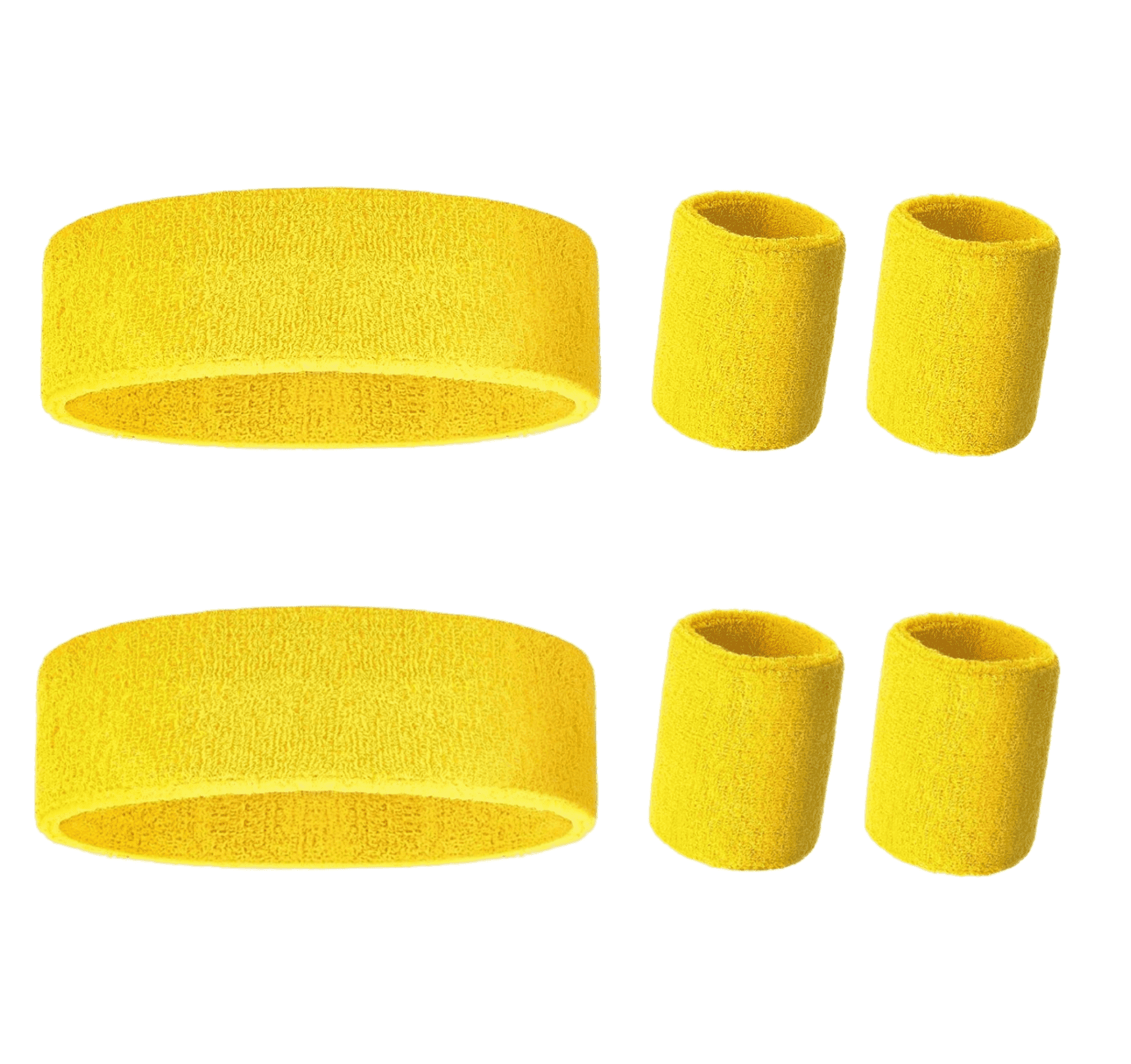 6-Piece Sports Sweatband Set (2 Headbands + 4 Wristbands) - Striped ...