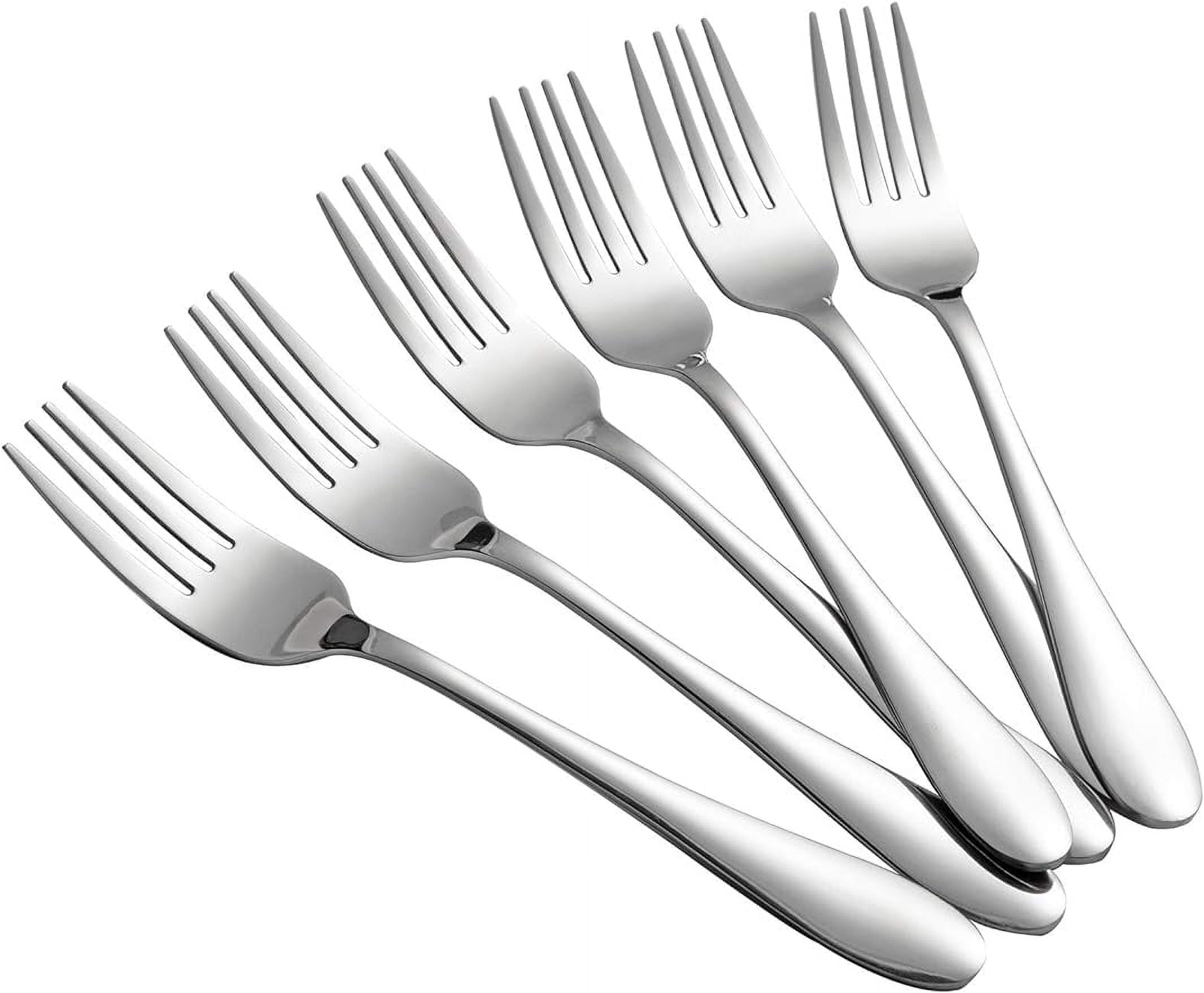 Totowood 6-Piece Stainless Steel Dessert Forks Salad Forks Set 6.7 Inch ...