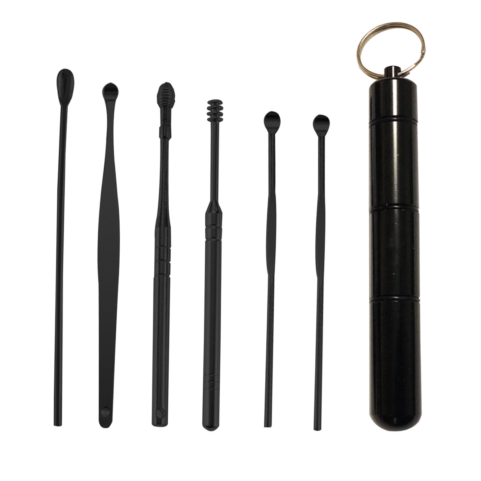 6-Piece Stainless Steel Ear Pick Kit,Portable Earwax Removal Tool ...