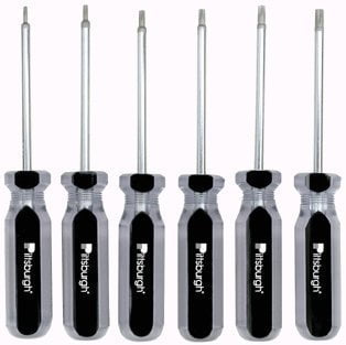 6 Piece Star Bit Screwdriver Set with Magnetic Tips: T10, T15, T20, T25 ...