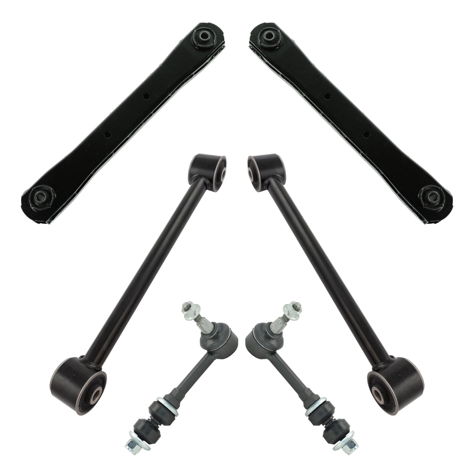 6 Piece Suspension Kit Front Upper & Lower Control Arms Sway Bar End ...