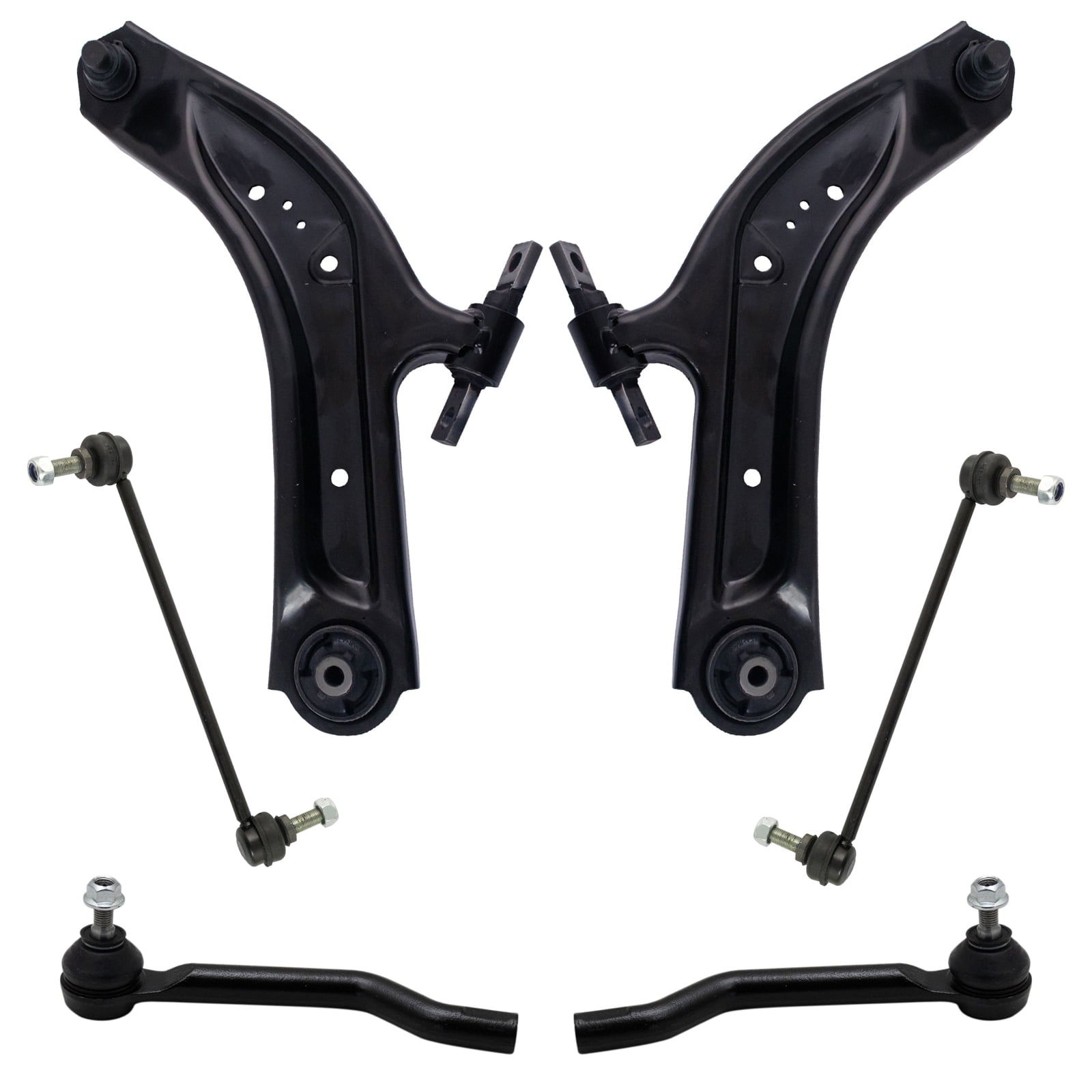 6 Piece Suspension Kit Lower Control Arms w/ Ball Joints Sway Bar Links ...