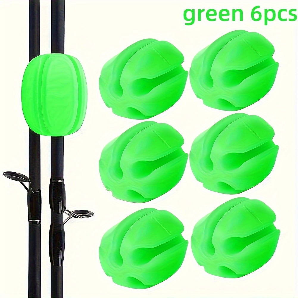 6-Piece TPE Multi-Function Rod Holders Set with Silicone Rod Rack ...