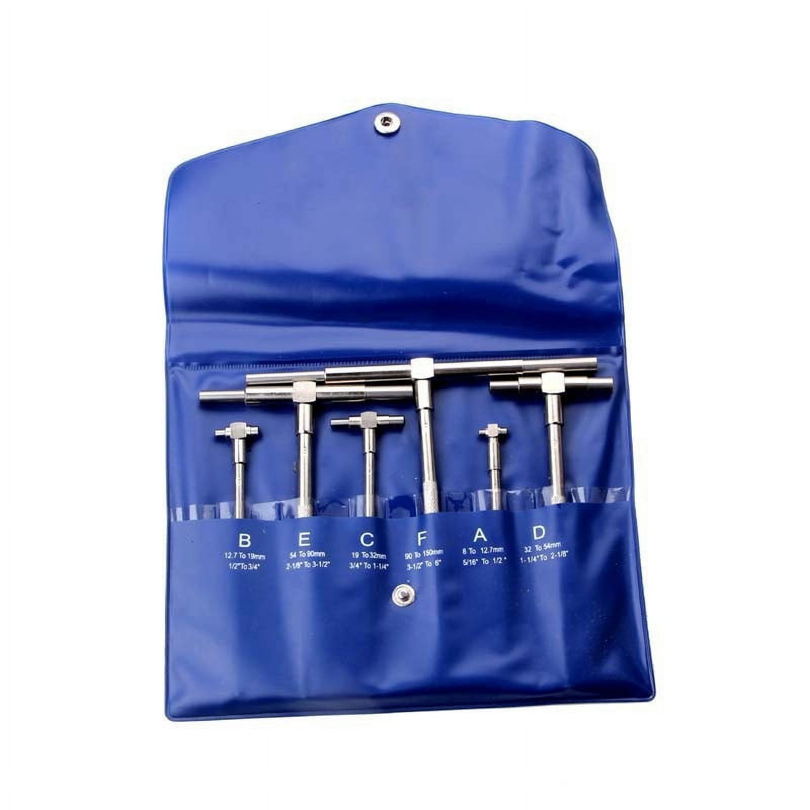 6-Piece Telescopic Gauge Inner Diameter Gauge Adjustable Gauge 8-150mm ...