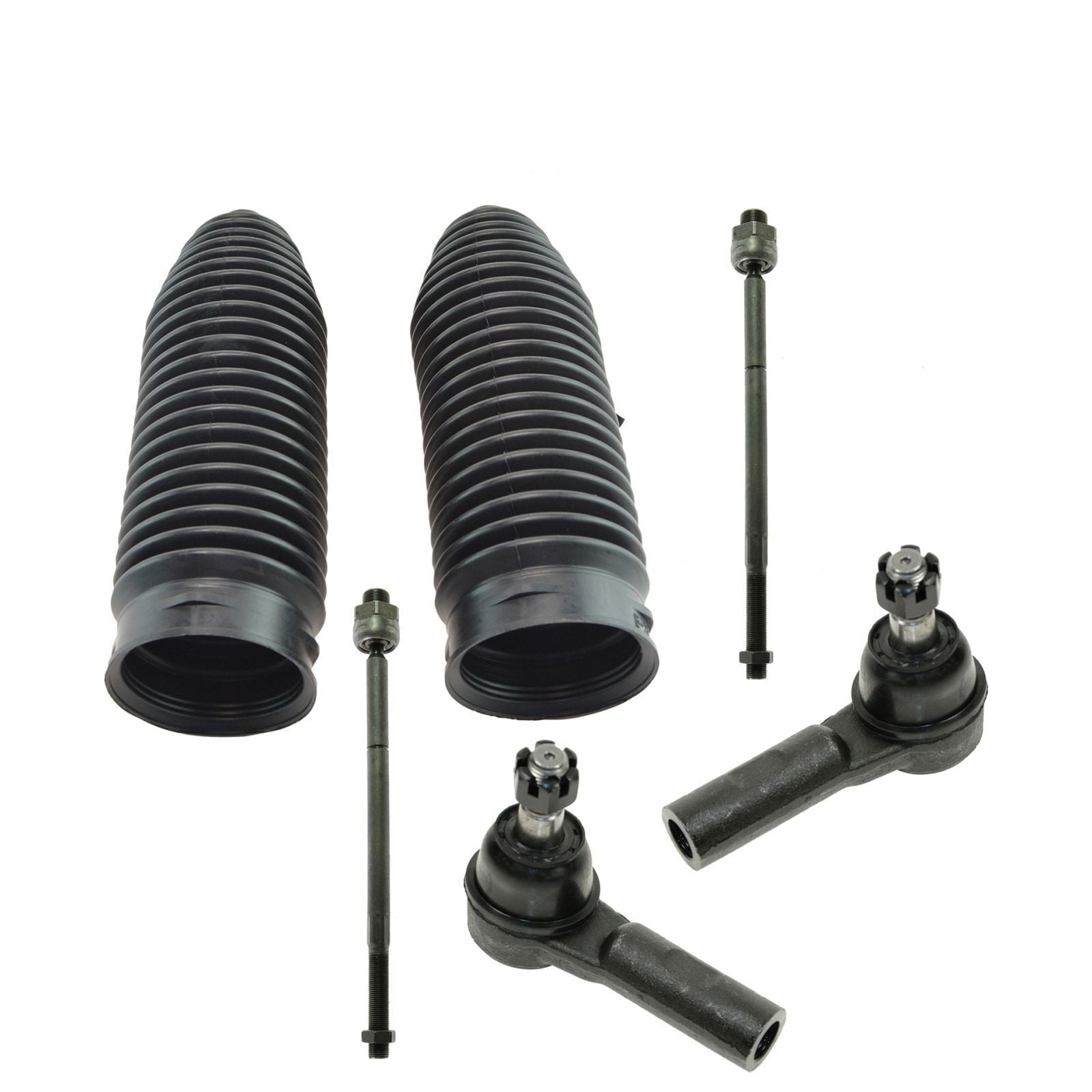 6 Piece Tie Rod End Row Kit for 2006-2012 for Ram 1500 & for Dodge Trucks w/ Rack Boot Bellow ...