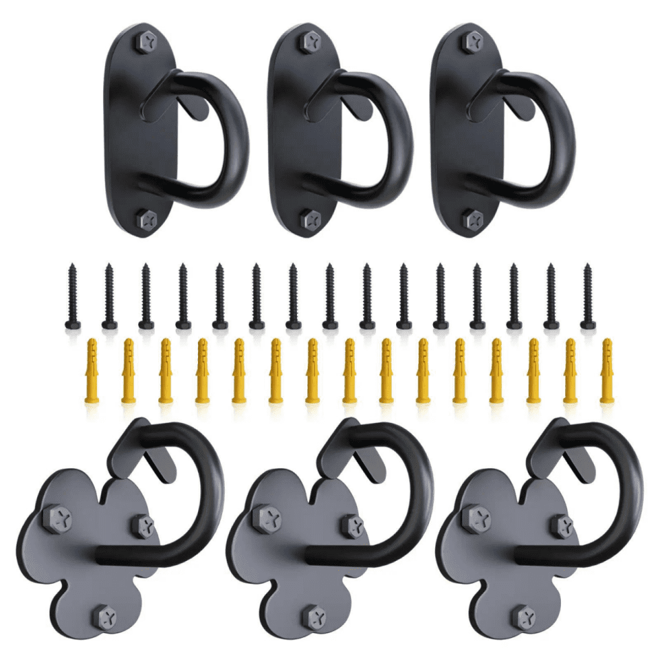 6-Piece Ultimate Resistance Band Anchor with Wall Mount for Home Gym ...