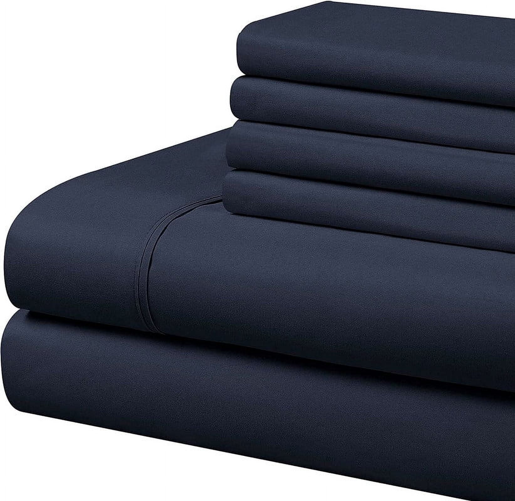6 Piece Ultra Soft Bed Sheets & Pillowcases, Full Size Sheet Set, 450 ...