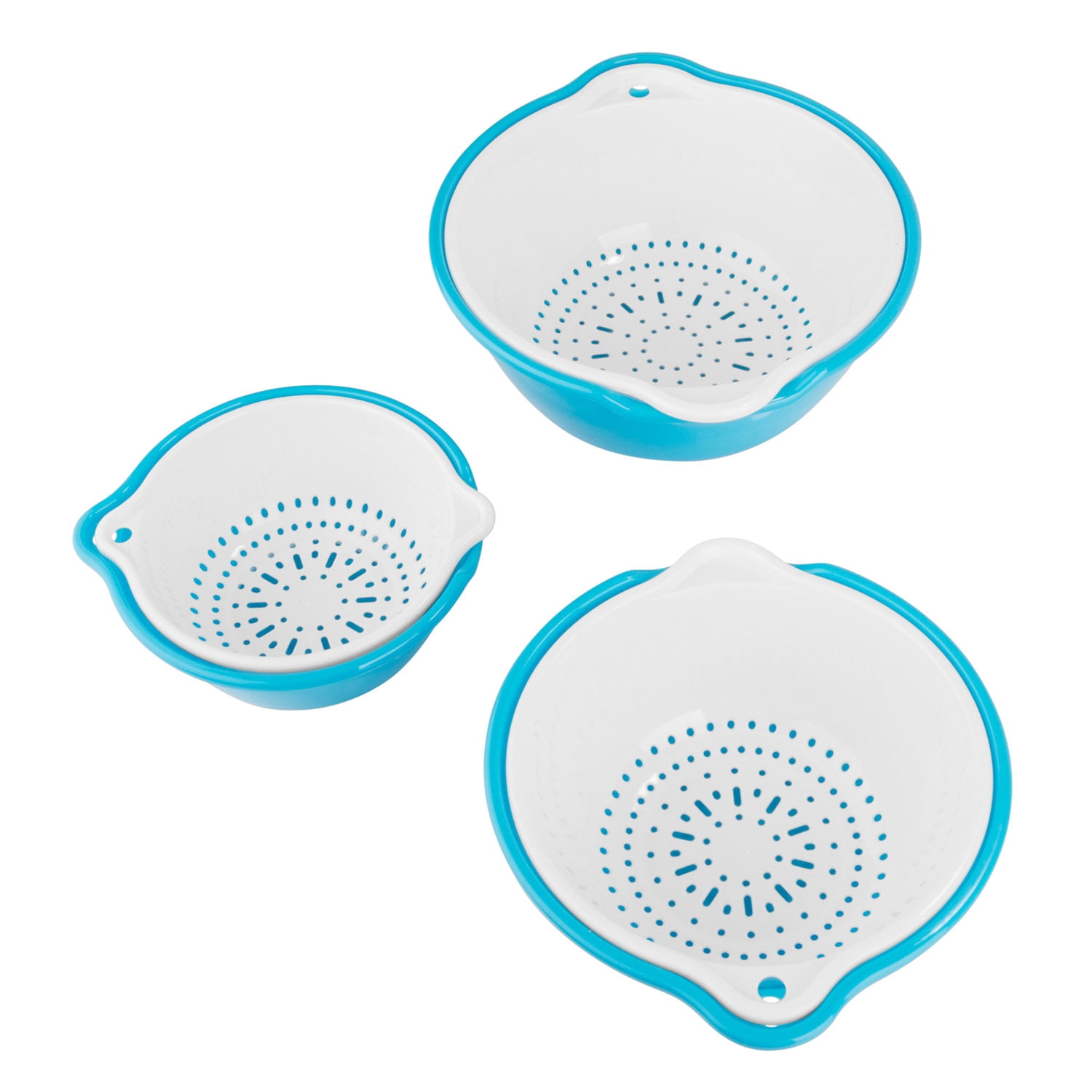 6 Piece Vegetable Fruit Strainer and Drip Bowl Set - Walmart.com