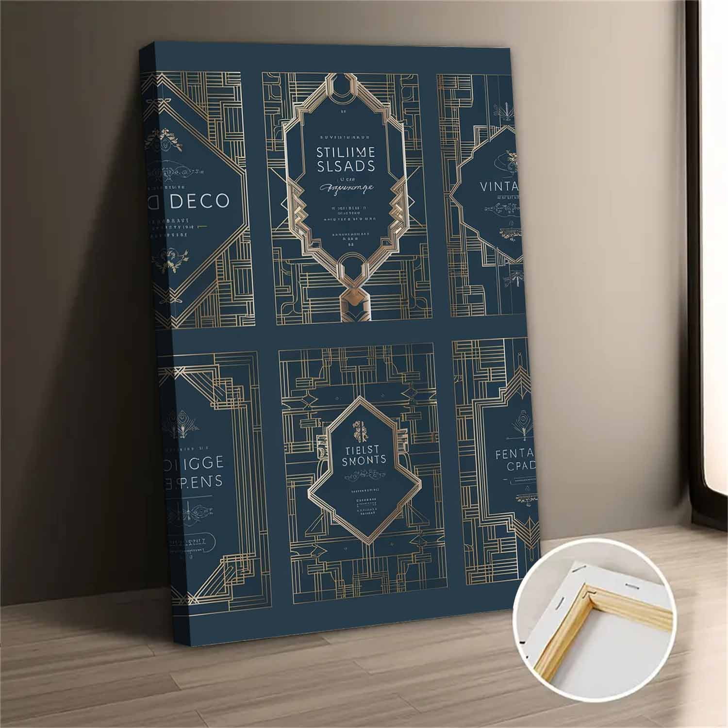 6 Piece Vintage Art Deco Wall Art Canvas Prints - Walmart.com