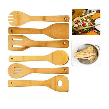 Folkulture Acacia Wooden Utensils, 5pc Non-Stick Cooking Set & Heat ...