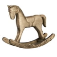 6-Piece Wooden Rocking Horse Decor, Vintage Distressed Wood Statues ...