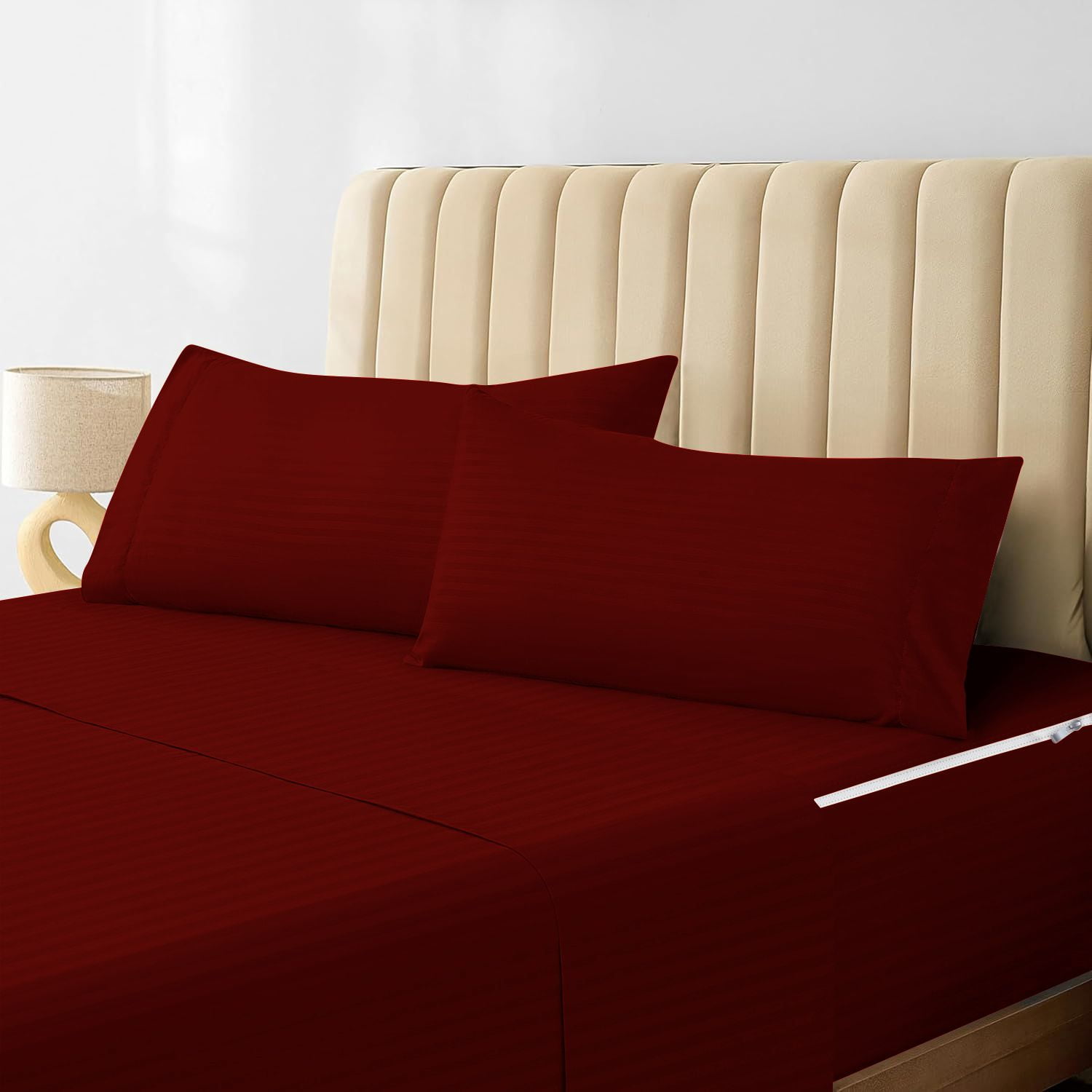 6 Piece Zip-On Zipper Sheet Set, Twin Size - Include (1 Elastic Fitted ...