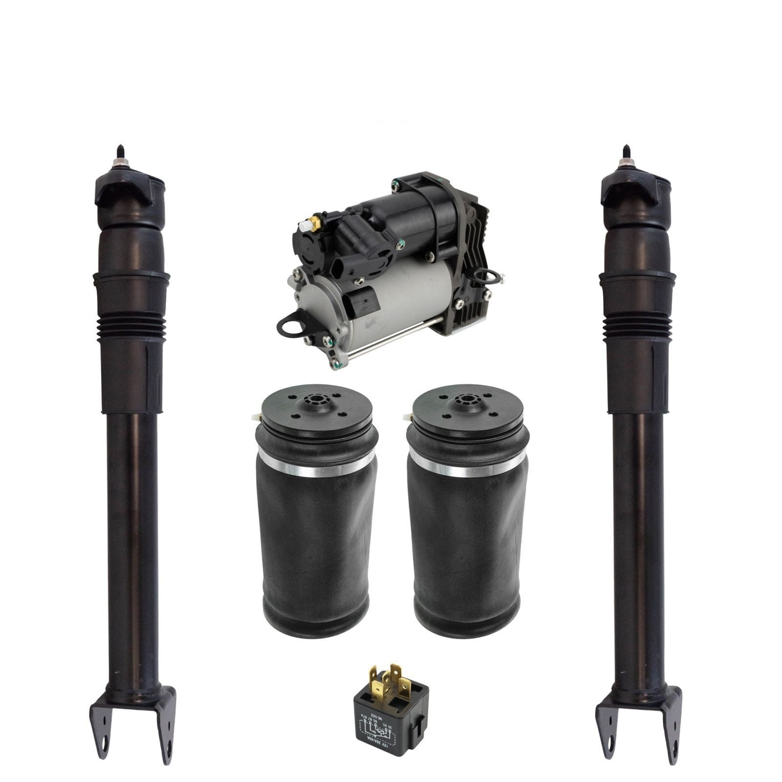 6 Piece for Air Suspension Kit Compressor Rear Springs Shocks & for ...