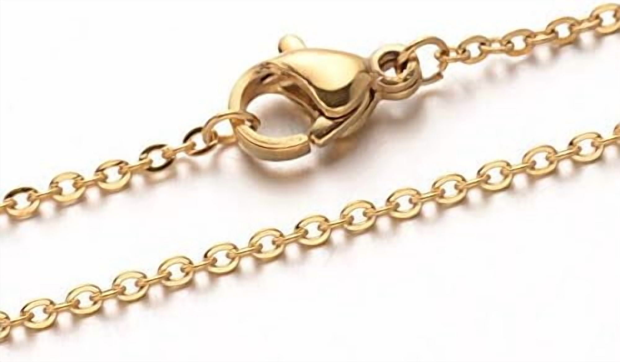 6 Pieces 19.7 Inch Cable Chain Necklaces Made of Ion Plating IP 304 ...
