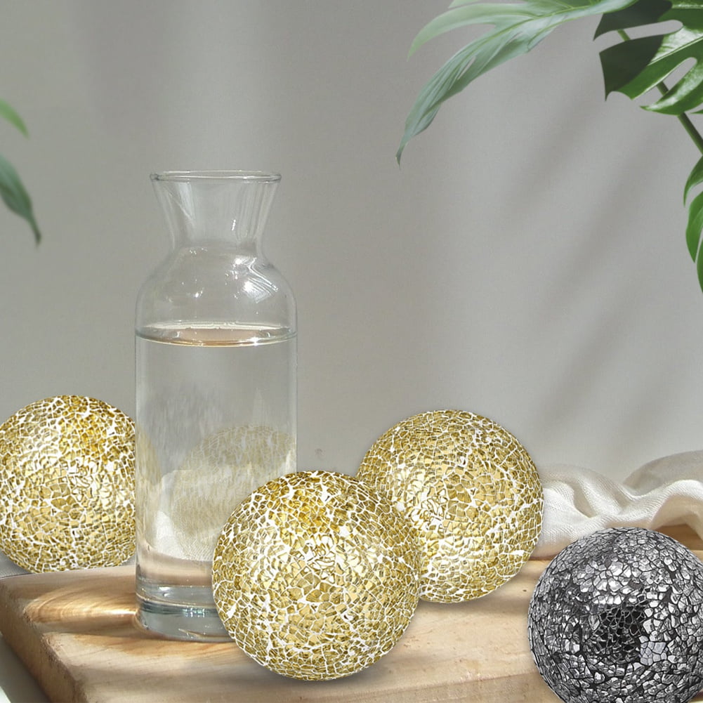 6 Pieces 2.36 Inch Mosaic Sphere Balls Decorative Glass Balls ...