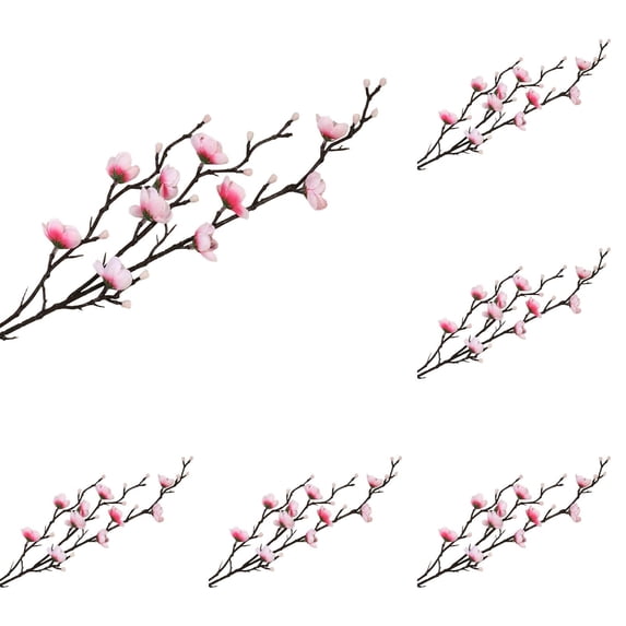 6 Pieces 21.26 Inch Artificial Plum Blossom, Mini Wintersweet Faux ...