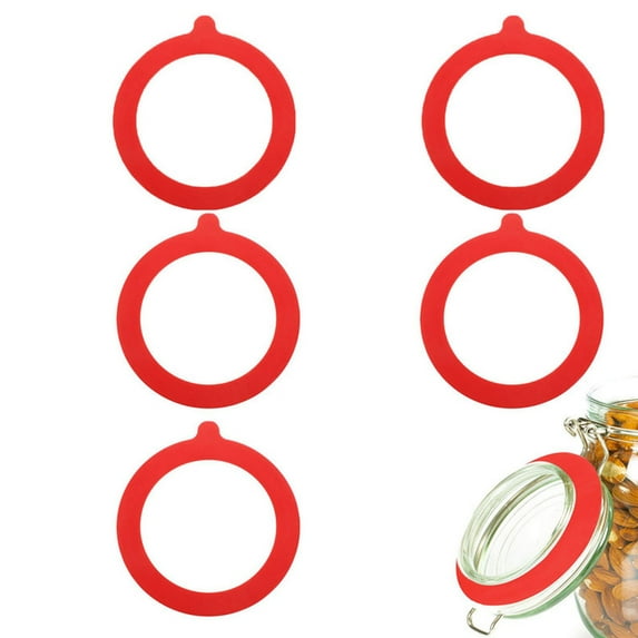 6 Pieces 3.9 Inches Replacement Rubber Seals, Silicone Jar Gaskets ...