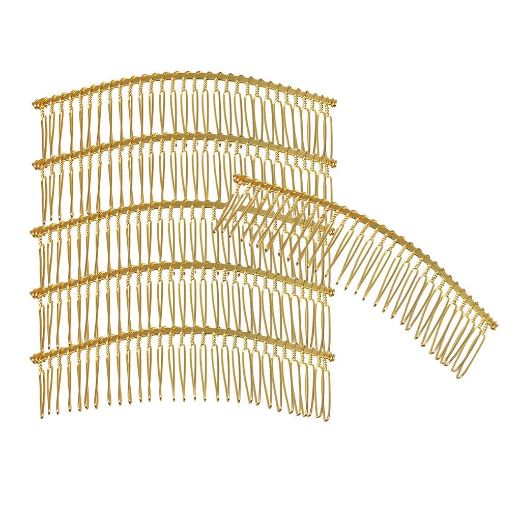 6 Pieces 30 Hair Clip Combs Metal Wire Hair Combs Wire Bridal Wedding ...