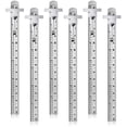 6 Pieces 6 Inch 15 cm Pocket Ruler Flexible Precision Stainless Steel ...