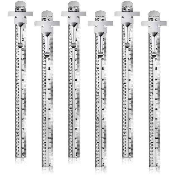 6 Pieces 6 Inch 15 cm Pocket Ruler Flexible Precision Stainless Steel ...