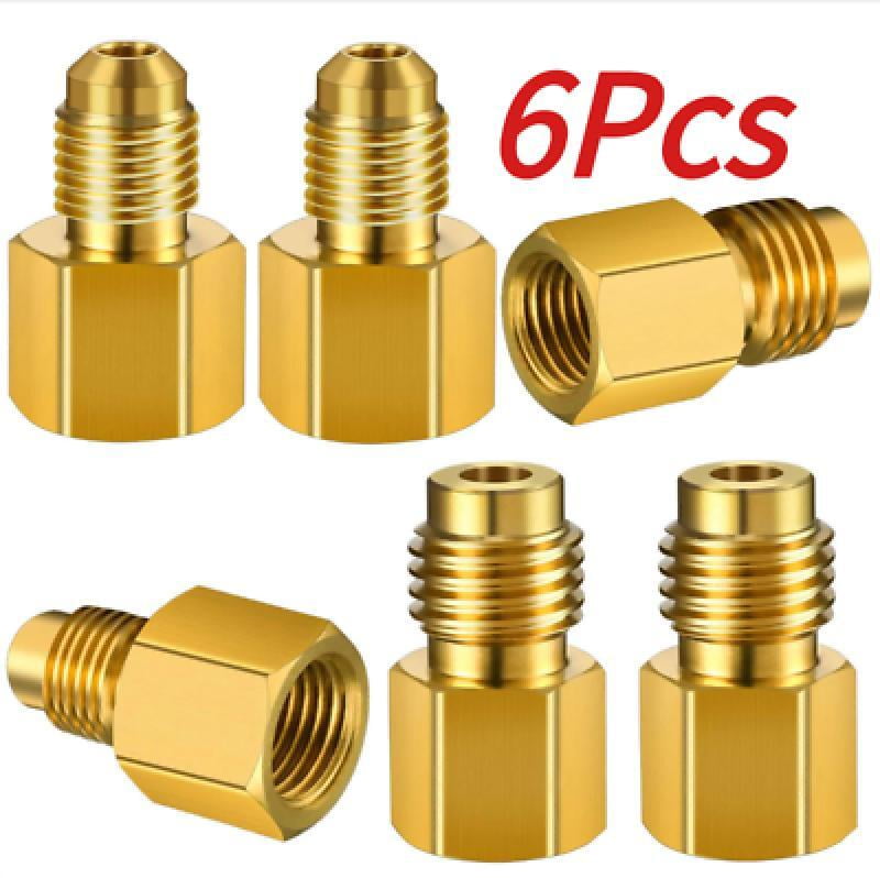6 Pieces 6015 R134A Brass Adapter to R12 Fitting Adapter 1/2 Female to ...
